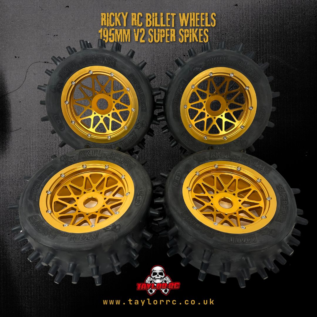 Ricky RC Billet Wheels 195mm V2 Super Spikes – Taylor RC