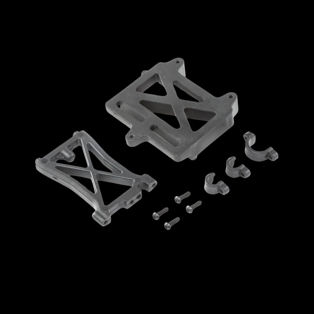 ESC Mount Plate, Standoff & Clamps: DBXL-E - LOS252060 – Taylor RC