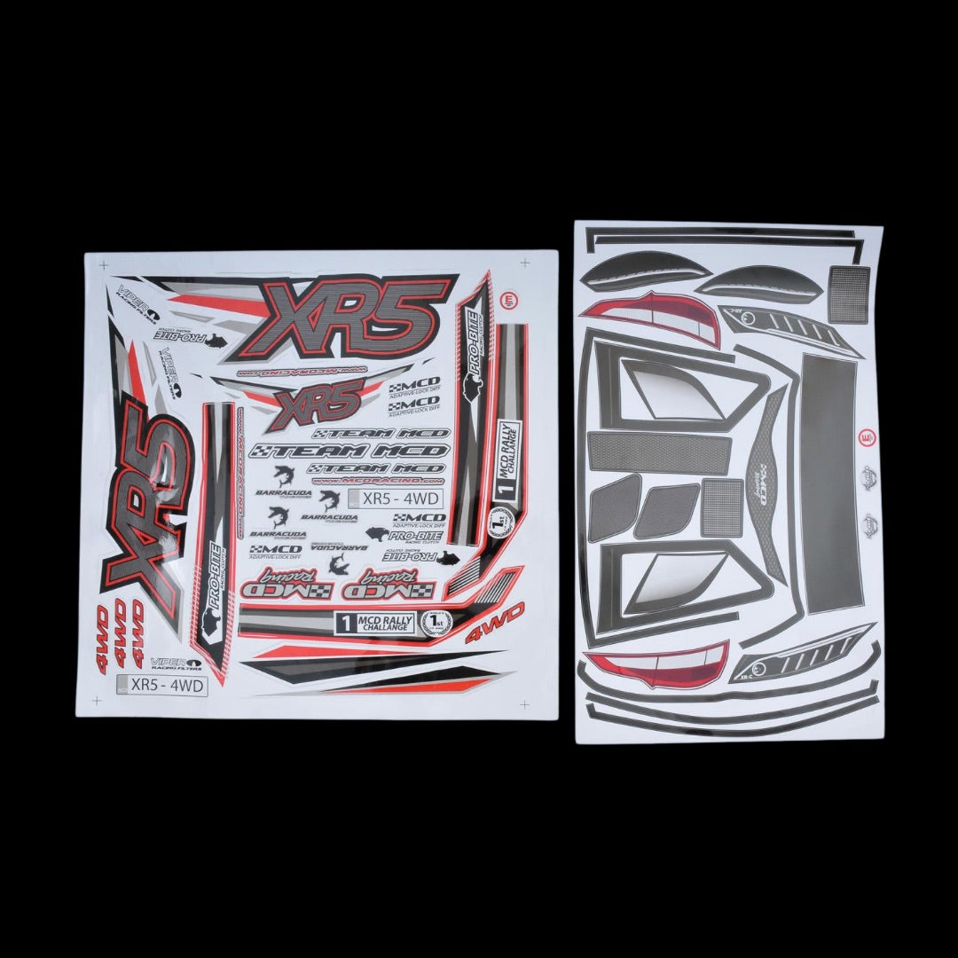 MCD XT5 Max Rally Body Shell Decal Set - M504901P – Taylor RC